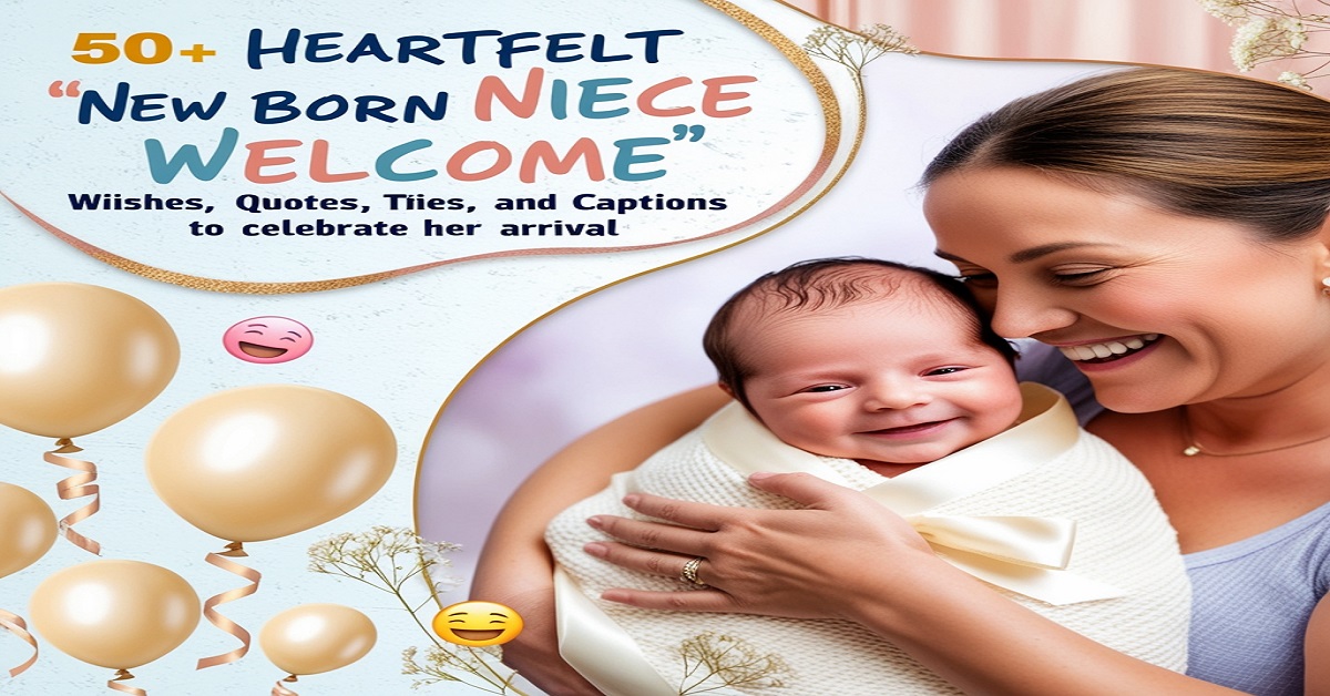 50+ Heartfelt 'New Born Niece Welcome' Wishes, Quotes, and Captions to ...